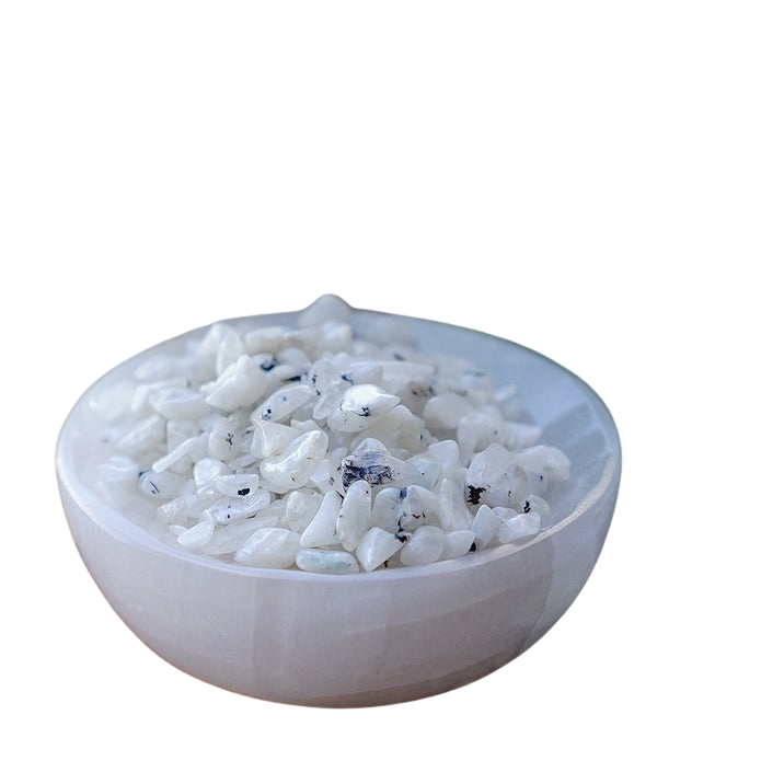 Rainbow Moonstone Chips 100g Intuition | Heavenly Crystals Online