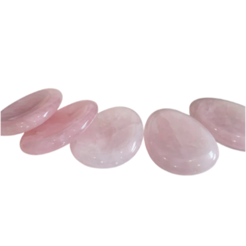 Rose Quartz Thumb Worry Stone – Crystal for Calm, Love & Heart Healing ...