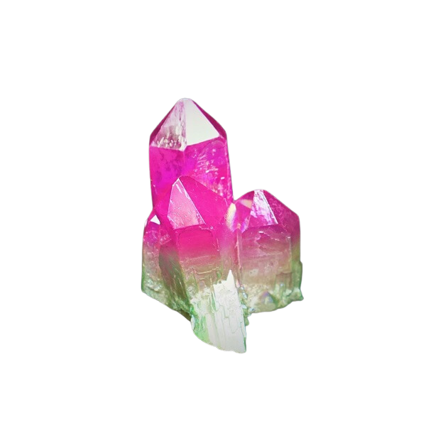 Watermelon Aura Quartz Cluster - 266 grams – Heavenly Crystals Online