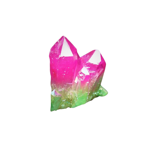Watermelon Aura Quartz Cluster - 266 grams – Heavenly Crystals Online