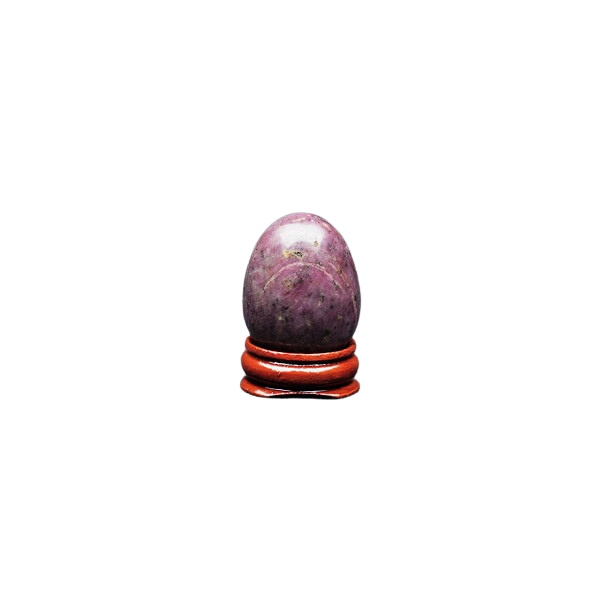 Ruby Egg with wooden stand - 72 grams – Heavenly Crystals Online